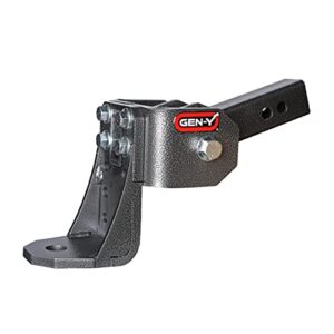 gen-y the glyder series - torsion-flex, 2" shank with bolt-on 6" drop/rise attachment