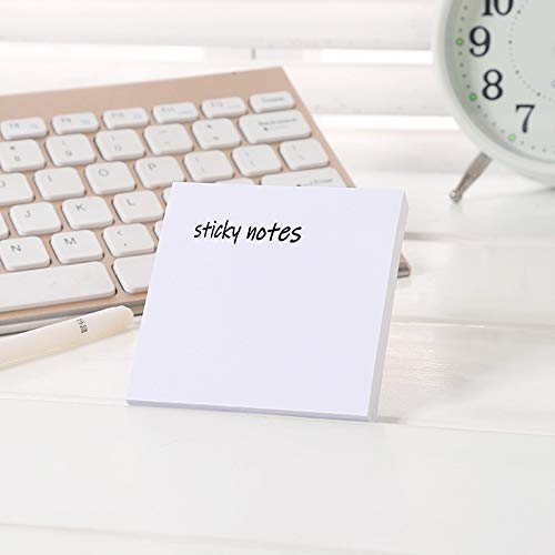 Sticky Notes 3"×3" 2 Colors, 12 Pads Self-Stick Notes, 100 Sheets/Pad, Post Notes for Study, Works, Daily Life (White & Brown)