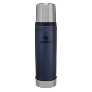 stanley classic vacuum insulated wide mouth bottle - bpa-free 18/8 stainless steel thermos for cold & hot beverages – keeps liquid hot or cold for up to 24 hours, nightfall, 20 oz