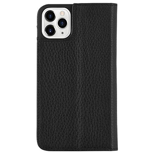 Case-Mate - Leather Wallet Folio - Folio Case for iPhone 11 Pro Max - 6.5 inch - Black Leather