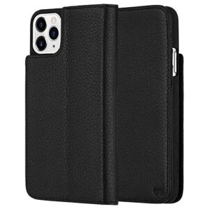 Case-Mate - Leather Wallet Folio - Folio Case for iPhone 11 Pro Max - 6.5 inch - Black Leather