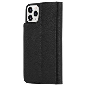 Case-Mate - Leather Wallet Folio - Folio Case for iPhone 11 Pro Max - 6.5 inch - Black Leather