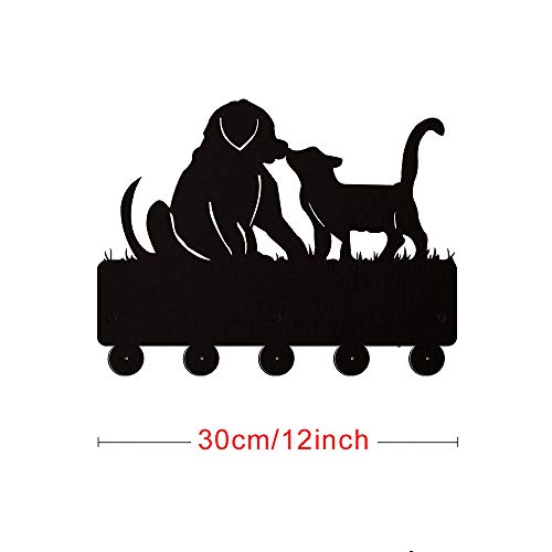 Dog and Cat Design Key Hook Wall Hanger Heavy Duty Clothes Handbag Coat Dog Leash Holder Key Holder Rack for Animals Owner