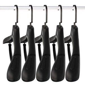 plastic extra wide suit hangers, pack of 15, width: 17.7",notched shoulders & swivel hooks, black