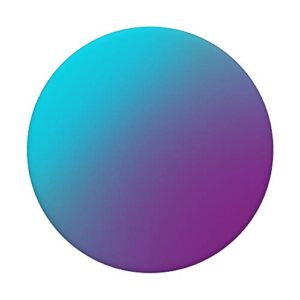 Aqua Teal Blue and Purple Ombre Gradient PopSockets PopGrip: Swappable Grip for Phones & Tablets