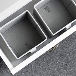 Staure Foldable Cloth Storage Box Pack of 6, Divider Drawer Organizers for Clothing, Closet Bins for Organization, Storage Containers for Underwear Bras Socks Lingerie Clothing, Gray