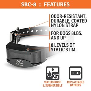 SportDOG Brand NoBark 8 Collar - Easy-to-Use Bark Control Collar - Waterproof and Submersible - No Programming Required