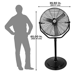 Maxx Air Extreme Power Industrial Pedestal Fan | Heavy Duty 30" Stand Fan, 4800 CFM