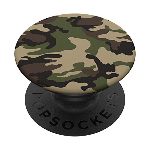 Brown Beige Green Camouflage Camo PopSockets Swappable PopGrip