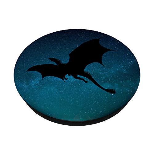 Dragon Flying Through The Night PopSockets PopGrip: Swappable Grip for Phones & Tablets