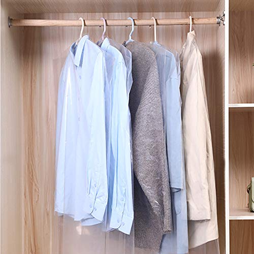 30 Pack Clear Plastic Clothes Covers 35.4inch Dry Cleaning Hanging Dust Proof Garment Bags for Home Storage Clothing Stores & Dry Cleaners.