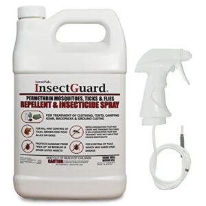 $averPak InsectGuard Permethrin Mosquitoes, Ticks and Flies Repellent & Insecticide Spray for Pet Dog Horse Blanket Bed Kennal Stabels & More - Gallon (128oz)