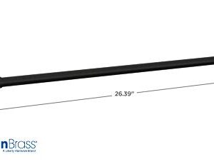 Franklin Brass Maxted 24 inch -towel Bar, Matte Black, -bathroom Accessories, MAX24-FB