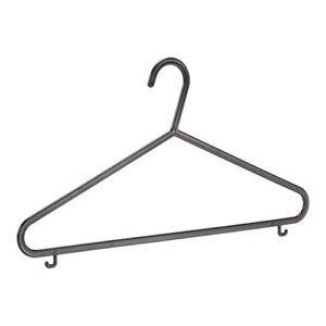 AmazonBasics Plastic Hangers with Suit Trouser Bar and Lips - 50-Pack Black