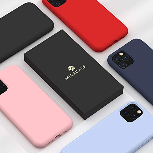 Miracase Liquid Silicone Case Compatible with iPhone 11 Pro 5.8 inch(2019), Gel Rubber Full Body Protection Shockproof Cover Case Drop Protection Case(Black)