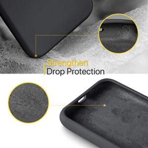 Miracase Liquid Silicone Case Compatible with iPhone 11 Pro 5.8 inch(2019), Gel Rubber Full Body Protection Shockproof Cover Case Drop Protection Case(Black)