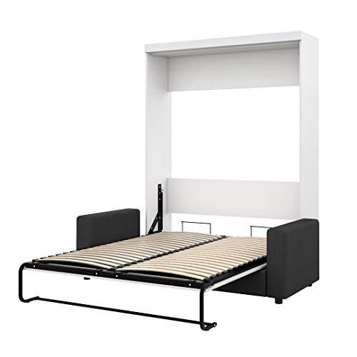 Bestar Nebula Queen Murphy Bed with Sofa, White