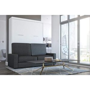 Bestar Nebula Queen Murphy Bed with Sofa, White