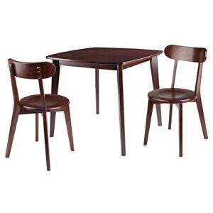 winsome pauline, 3 piece set, walnut