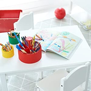 Crayola Round Storage Organizer - Creative Kids Desk Organizer with 5 Sections for Storing Pens, Pencils, Crayons and Other School/Office Supplies, Razzmatazz, Kids 3+ Years