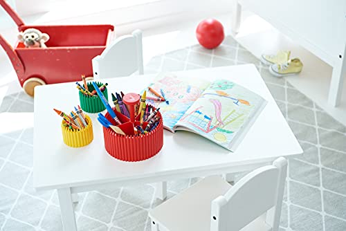 Crayola Round Storage Organizer - Creative Kids Desk Organizer with 5 Sections for Storing Pens, Pencils, Crayons and Other School/Office Supplies, Razzmatazz, Kids 3+ Years