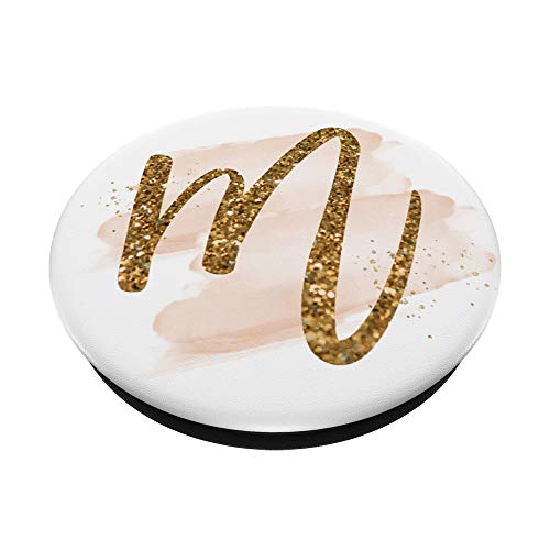 Initial Letter M Personalized Script Monogram Gift Girl Teen PopSockets PopGrip: Swappable Grip for Phones & Tablets