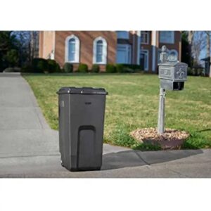 COLIBYOU 45 Gallon Black Trash can with lid Trash can with Wheels Trash can Outdoor Plastic Trash can with lid Kitchen Outdoor Trash can