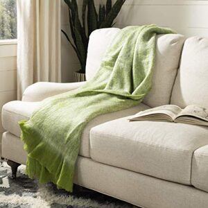 safavieh home lonny green 50 x 70-inch blanket throw, 50"x61"