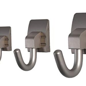 BHANMAGE Coat Towel Hook Wall Mounted Aluminum Single Robe Hanger Heavy Duty 3 Pack for Home Bathroom Kitchen Office (Nickel)