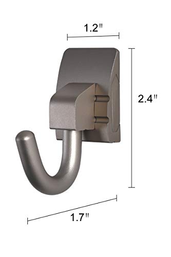 BHANMAGE Coat Towel Hook Wall Mounted Aluminum Single Robe Hanger Heavy Duty 3 Pack for Home Bathroom Kitchen Office (Nickel)