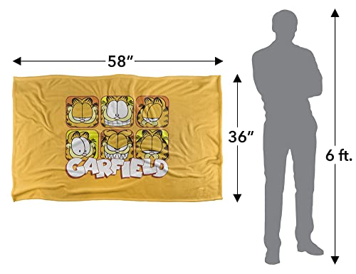 Trevco Garfield Faces Silky Touch Super Soft Throw Blanket 36" x 58"