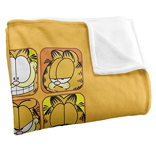 Trevco Garfield Faces Silky Touch Super Soft Throw Blanket 36" x 58"