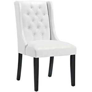 Modway Baronet Vinyl Dining Chair, White