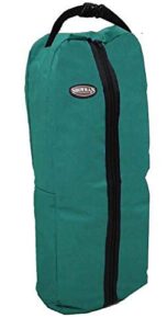 showman teal durable nylon halter bridle rein handle front zipper carry bag