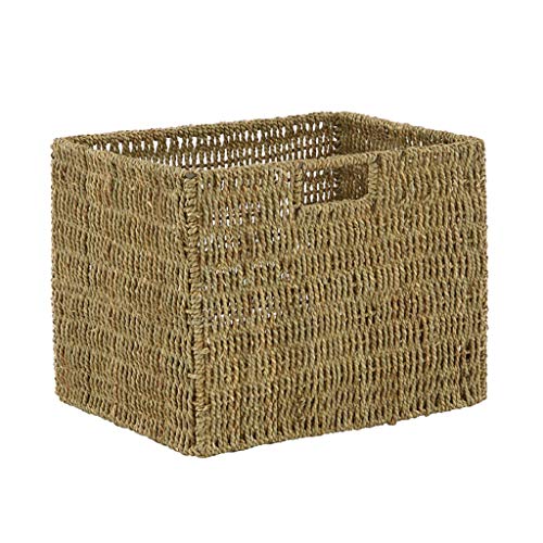 Desktop Storage Woven Basket Magazine Magazine Toy Basket Storage Basket Manual 5 Sizes (Size : 312630cm)