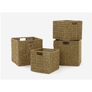 Desktop Storage Woven Basket Magazine Magazine Toy Basket Storage Basket Manual 5 Sizes (Size : 312630cm)