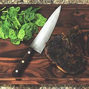 Large Walnut Cutting Board 18 x 12 Inch - Reversible with Juice Groove and Handles, American Hardwood