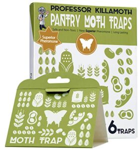 superior pantry moth traps with pheromones prime | no insecticides | safe, non-toxic and child and pet friendly | superior attractant - 6 traps