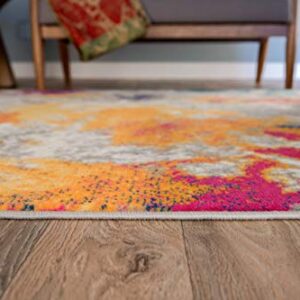 Rugshop Sky Collection Modern Abstract Area Rug - 3'3" x 5' Multi