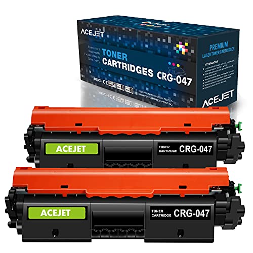 ACEJET Compatible 047 Black Toner Cartridge Replacement for Canon 047 ImageCLASS LBP113W MF113W MF110/LBP110 Series, i-SENSYS LBP113W MF113W MF110/LBP110 Series Printer (Black, 2Pack)