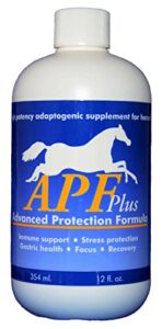 apf plus equine adaptogen formula | provide immune support with proper glucose metabolism | overall stress protection for your horse| promote and support healthy digestive system, 12oz