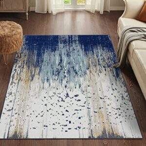 LUXE WEAVERS Artistic Blue 8x10 Abstract Area Rug, Non-Shedding Medium Pile Rug for Modern Coastal Décor