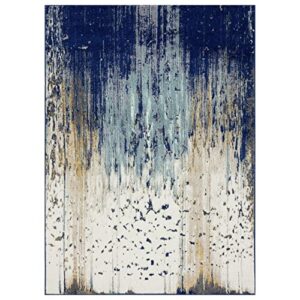 LUXE WEAVERS Artistic Blue 8x10 Abstract Area Rug, Non-Shedding Medium Pile Rug for Modern Coastal Décor