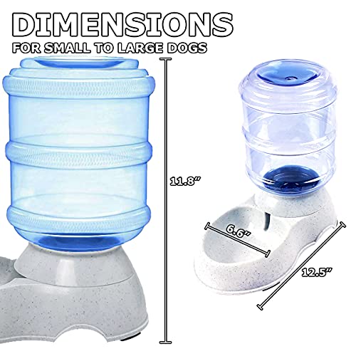 VaygWay Self Dispensing Pet Waterer – Automatic Gravity Dog Cat Waterer - Pet Water Dispenser Dogs Cats – Dog Water Bowl Water Dish – Automatic Water Bowl for Pets