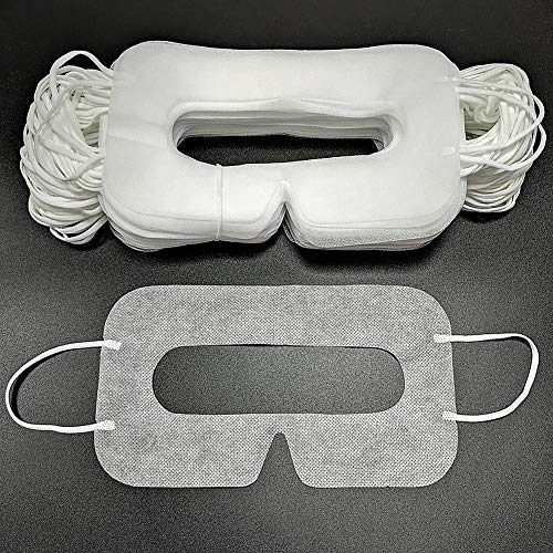 YinQin 50 PCS Universal Disposable VR Mask Cover VR Sanitary Mask, Face Cover Mask for VR, VR Cover, VR Eye Cover Mask, White