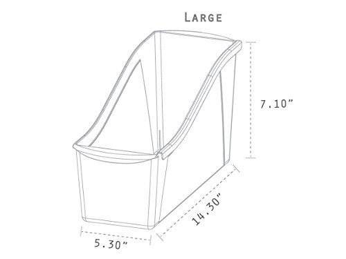 Storex Large Book Bin, Linking Storage Bin, Dry Erase Surface, 14.3 x 7 x 5.3 Inches, STEM Assortment, 30-Pack (70105A06C)