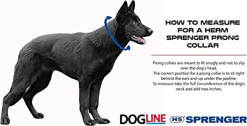 Herm Sprenger Stainless Steel Prong Dog Training Collar Ultra-Plus Pet Pinch Collar No-Pull Collar for Dogs Anti Pull Training Collar Made in Germany 3.2mm x 23in Medium