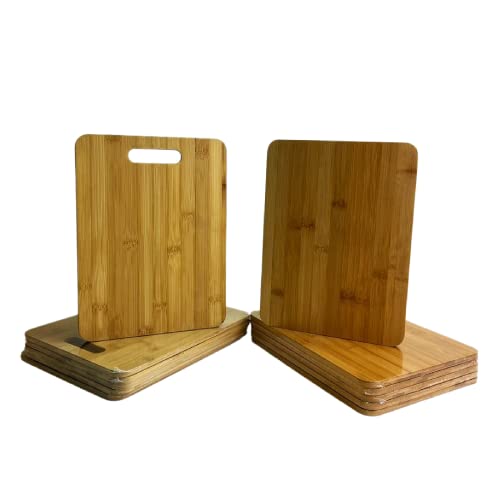 (Set of 12) 12x9" Bulk Plain Rectangular Blank Bamboo Cutting Boards