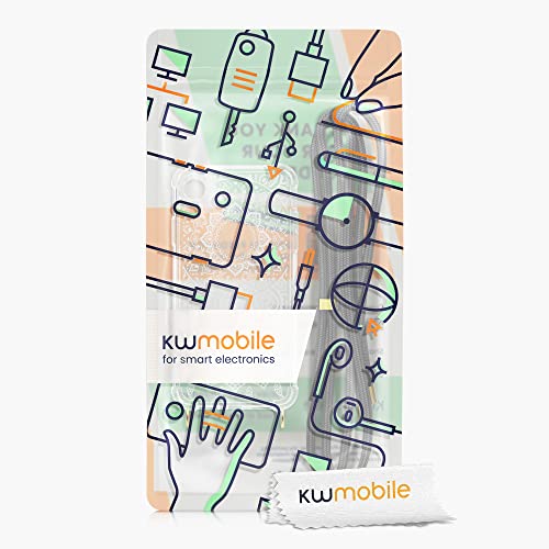 kwmobile Crossbody Case Compatible with Apple iPhone XR Case Strap - Indian Sun White/Transparent