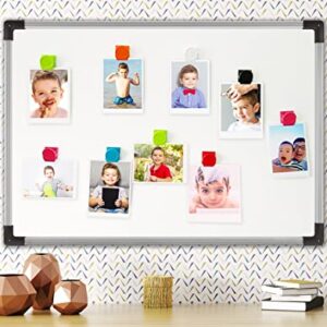 BamLue 12 Pieces Fridge Magnet Clips, Refrigerator Whiteboard Wall Fridge Memo Note Paper Clips, Colored Heavy Duty Metal Magnetic Clip for Photos, Pictures, Papers on Home & Office & Teaching